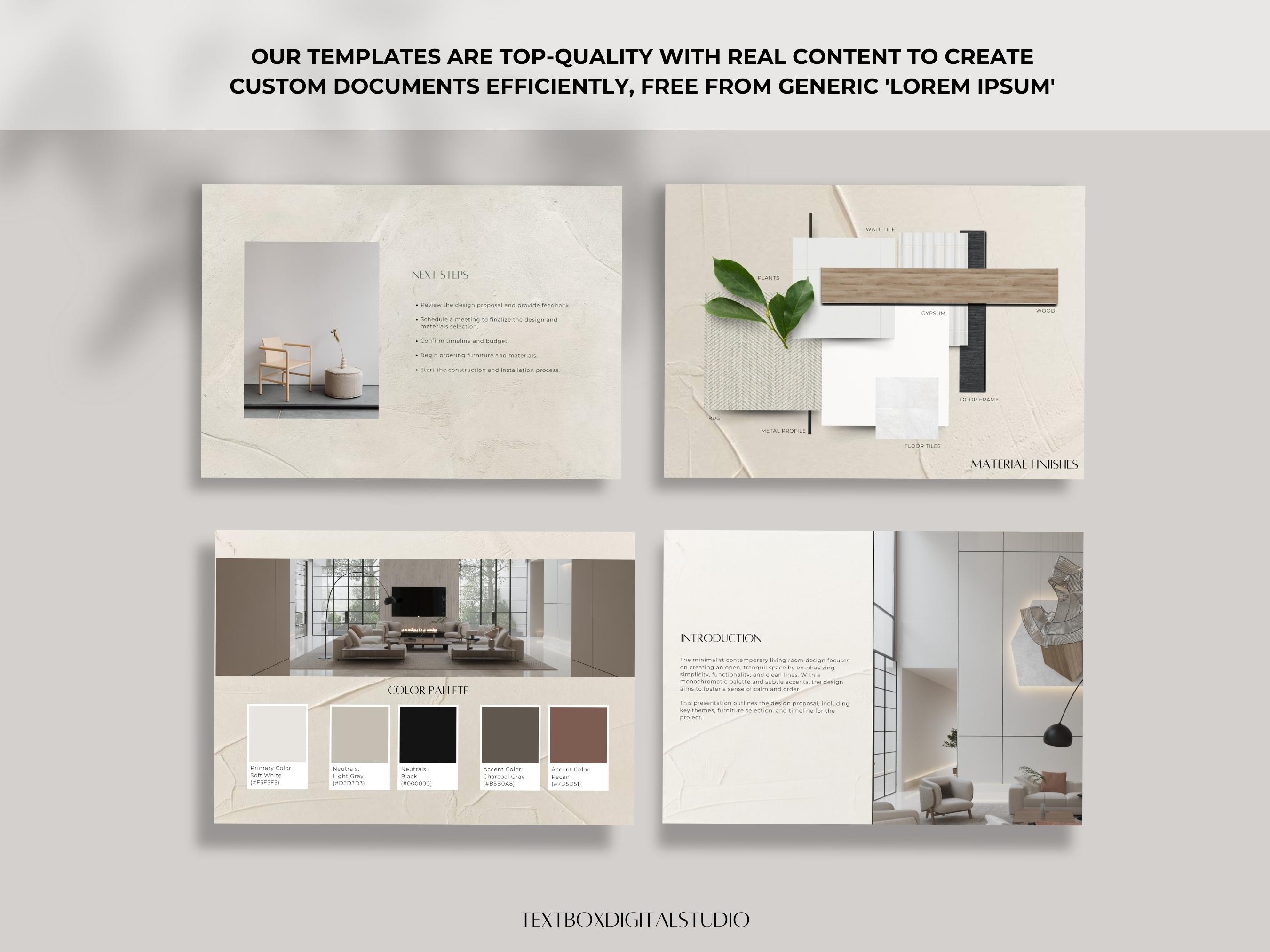 Interior Design Concept Presentation, Project Proposal, Client ...