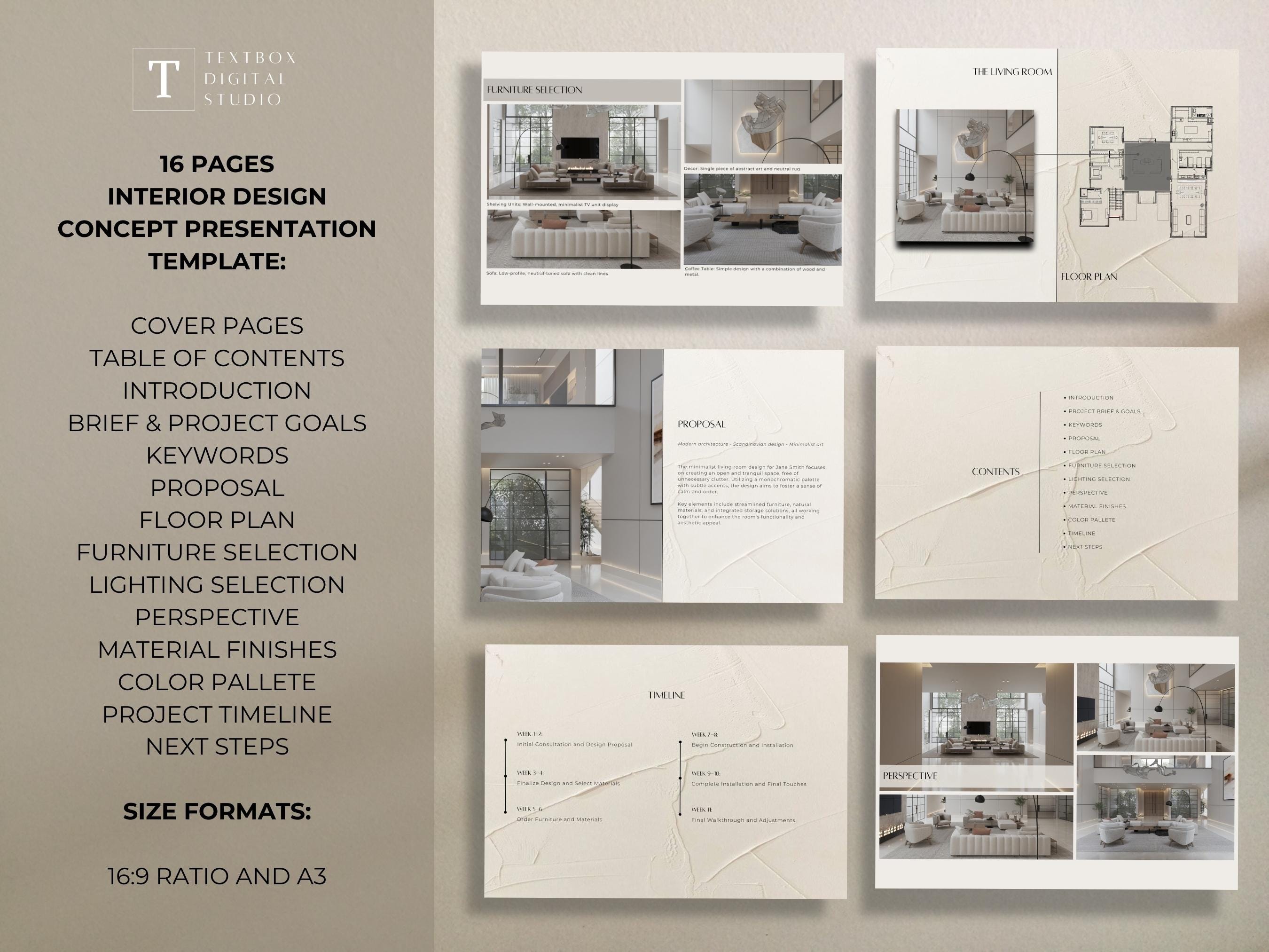 Interior Design Concept Presentation, Project Proposal, Client ...