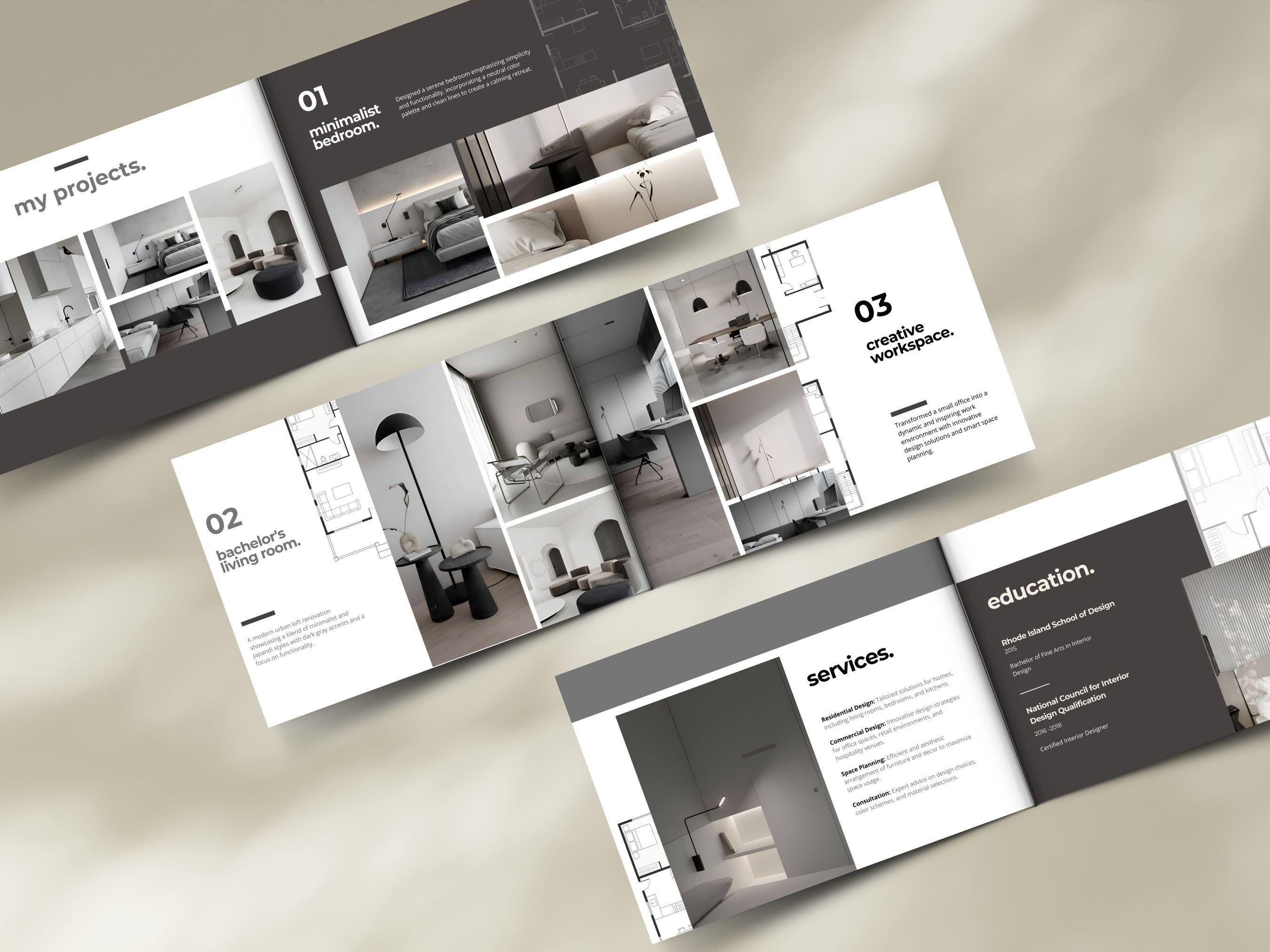 Interior Designer Portfolio Template, Client Presentation & Portfolio ...
