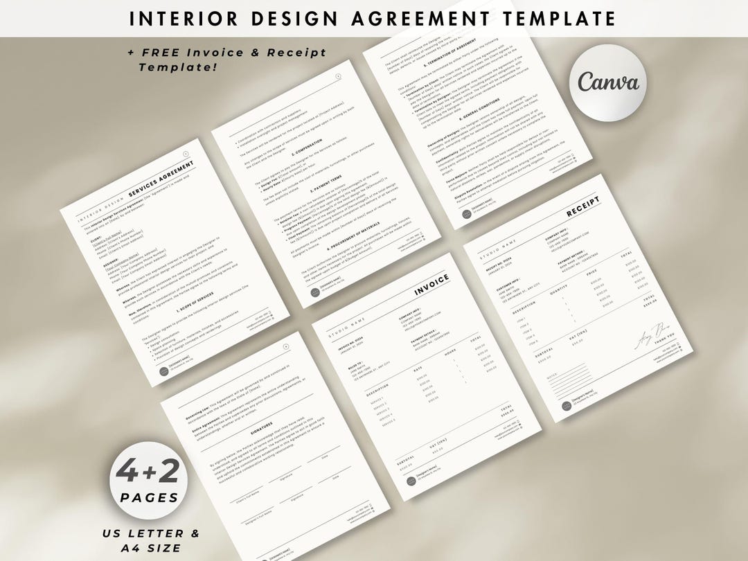 Interior Design Contract Template, Interior Design Service Agreement ...