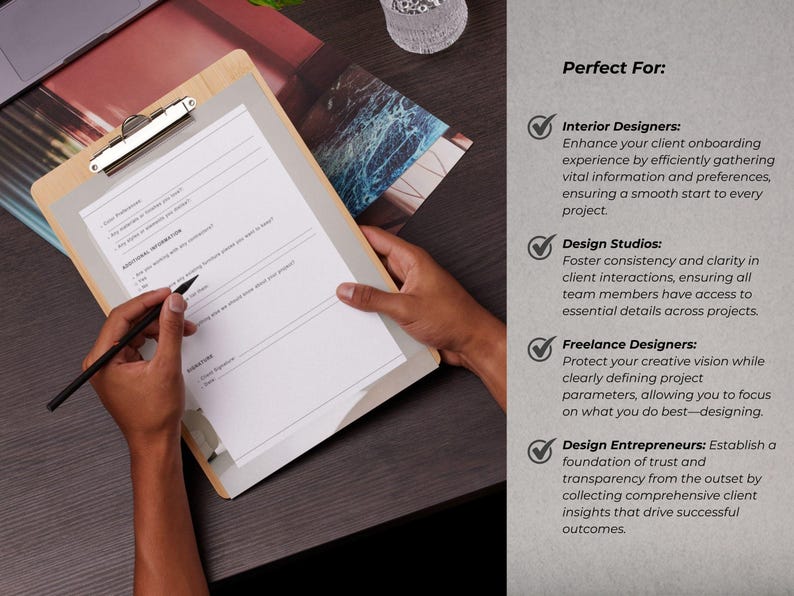 Interior Design Client Intake Form and Client Onboarding Questionnaire ...