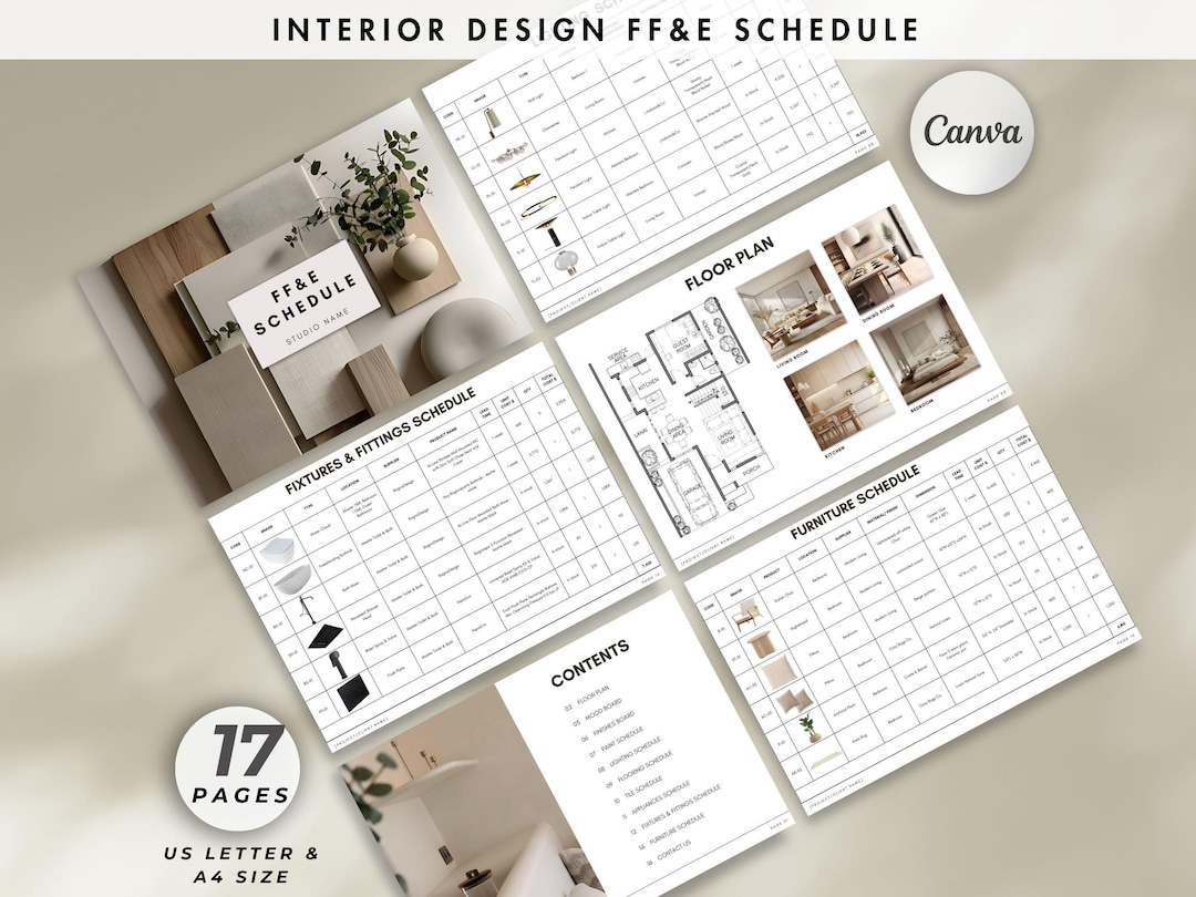 Interior Design FFE Template, Finishes and Material Mood Board ...