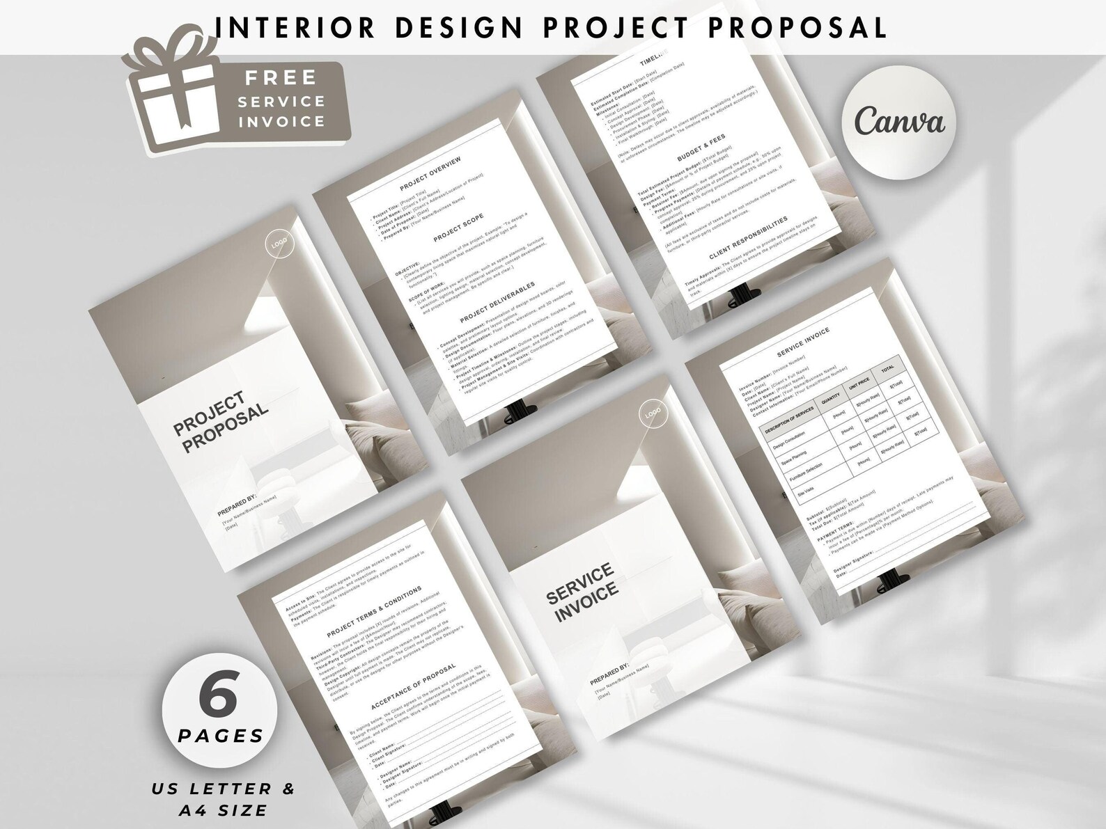 Interior Design Project Proposal Template, New Client Proposal, Service ...