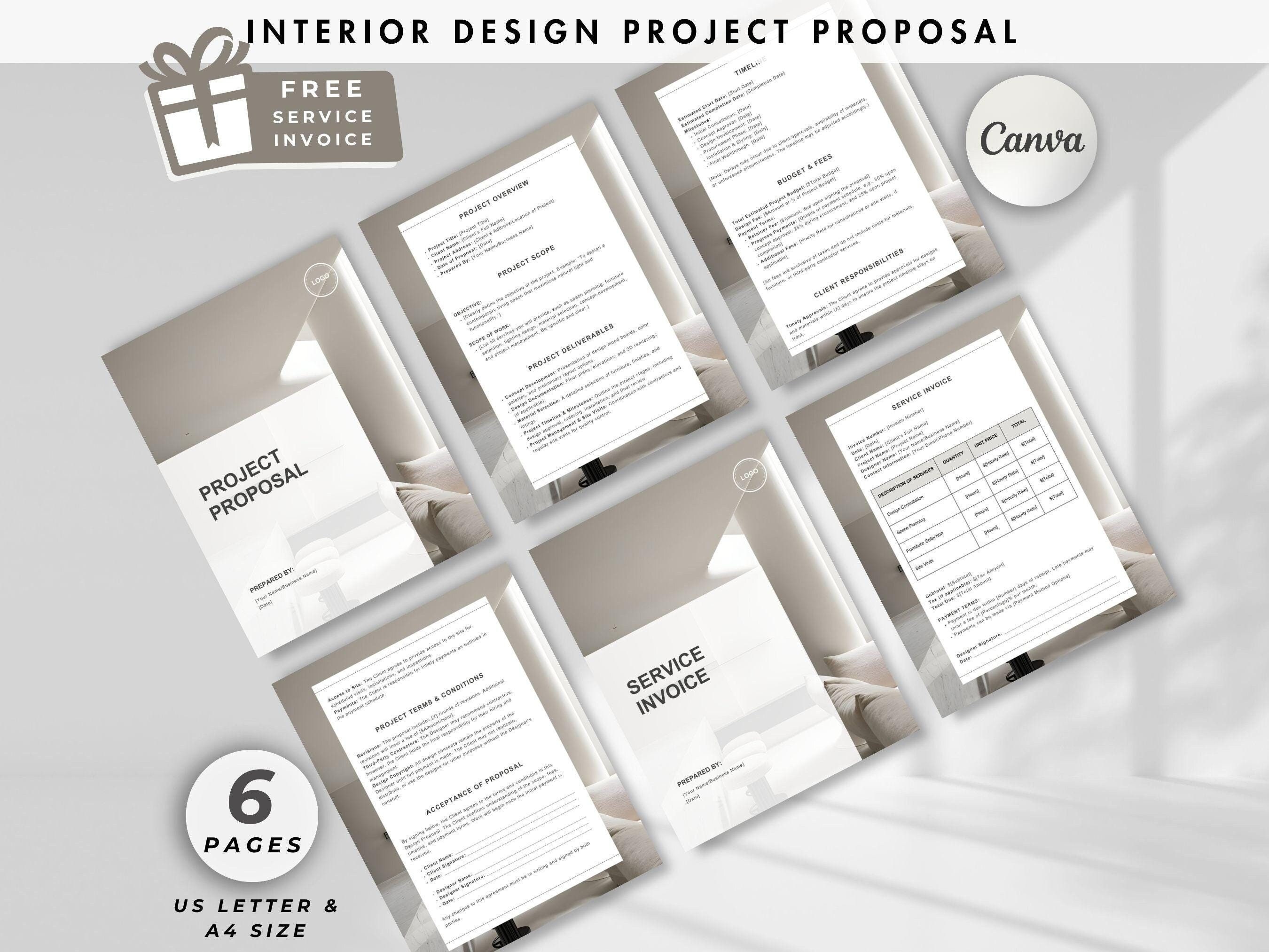 Interior Design Project Proposal Template, New Client Proposal, Service ...