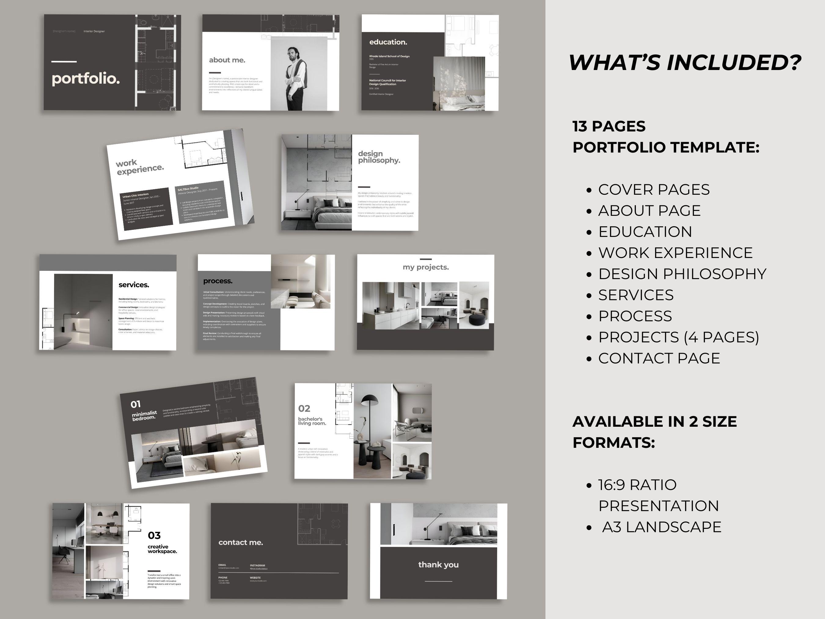 Interior Designer Portfolio Template, Client Presentation & Portfolio ...