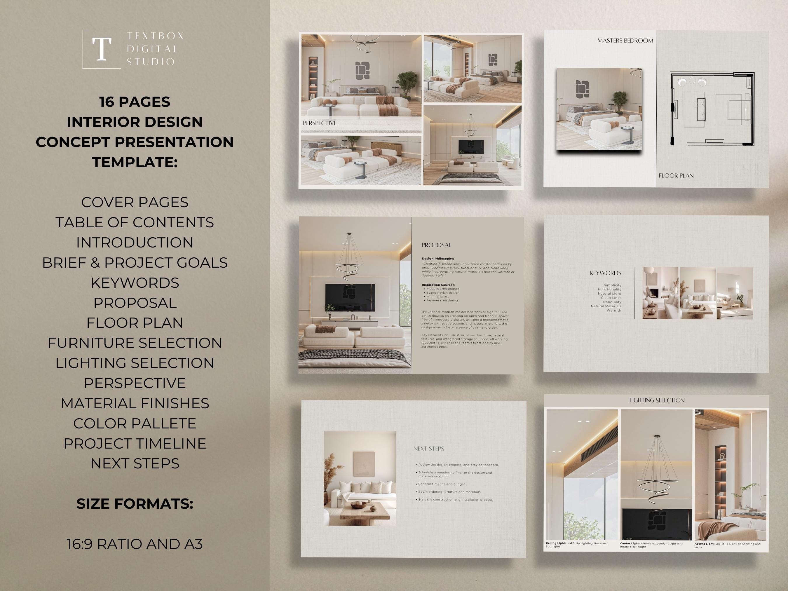 Interior Design Concept Presentation, Project Proposal, Client ...