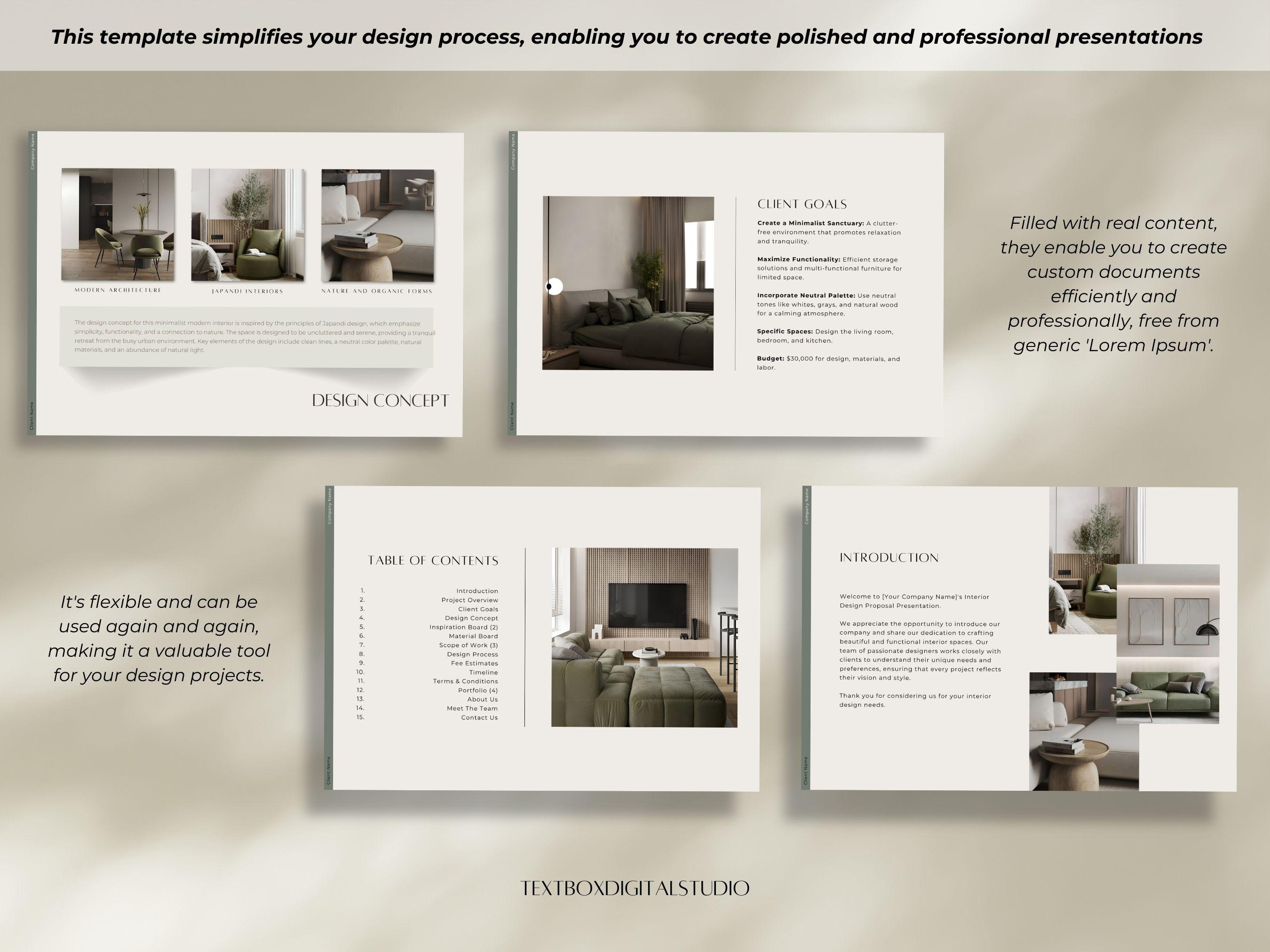 Interior Design Proposal Template, Project Proposal Client Presentation ...