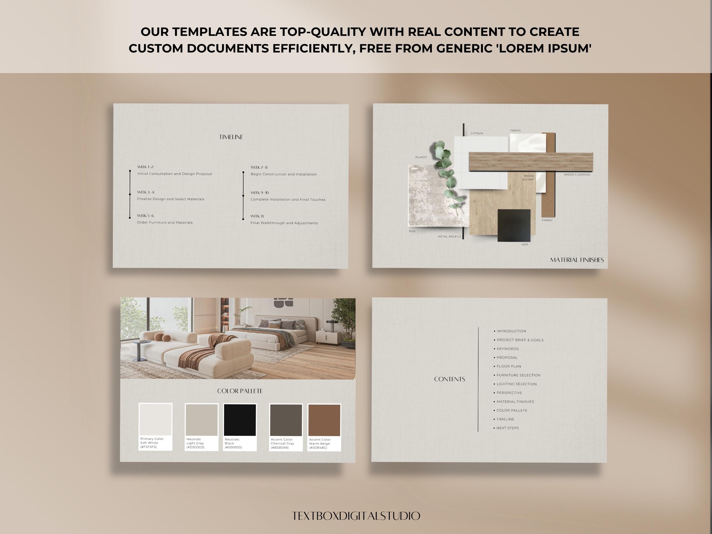 Interior Design Concept Presentation, Project Proposal, Client ...