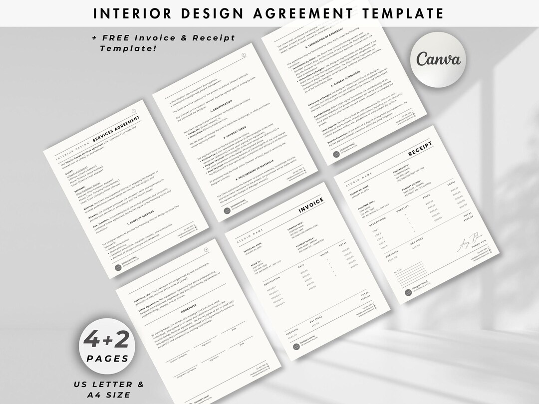 Interior Design Contract Template, Interior Design Service Agreement ...