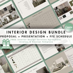 Interior Design Bundle, Project Proposal, Client Presentation, FFE ...