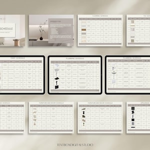 Interior Design FF&E Schedule Template: Client Presentation (canva) - Etsy