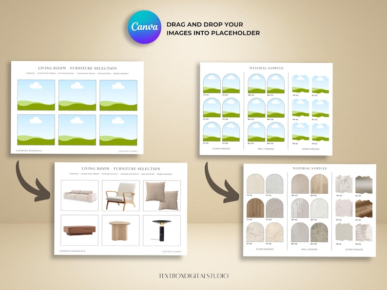 Interior Design Presentation Template, Project Proposal, Concept ...