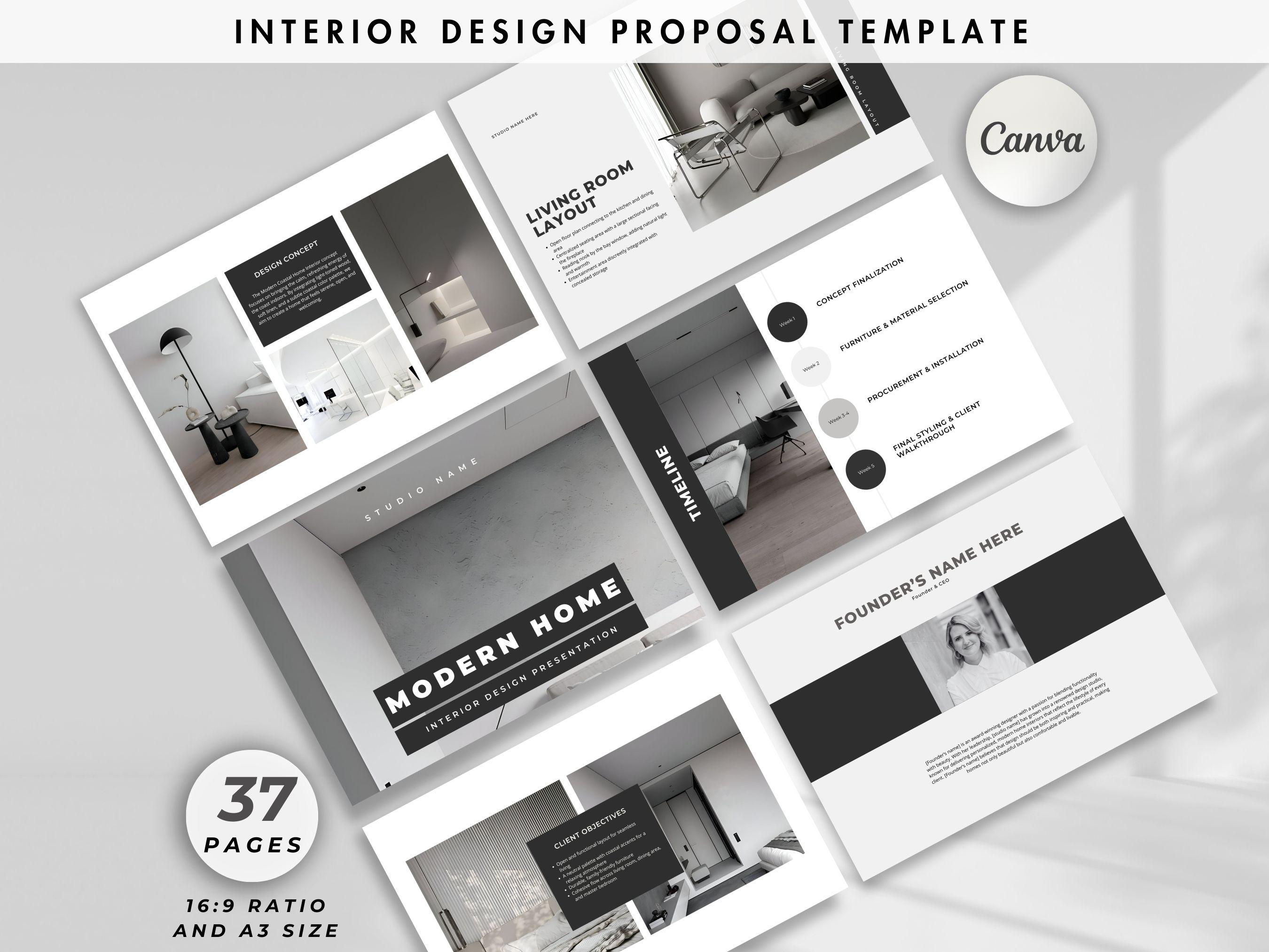 Interior Design Proposal Template, Project Proposal, Client ...