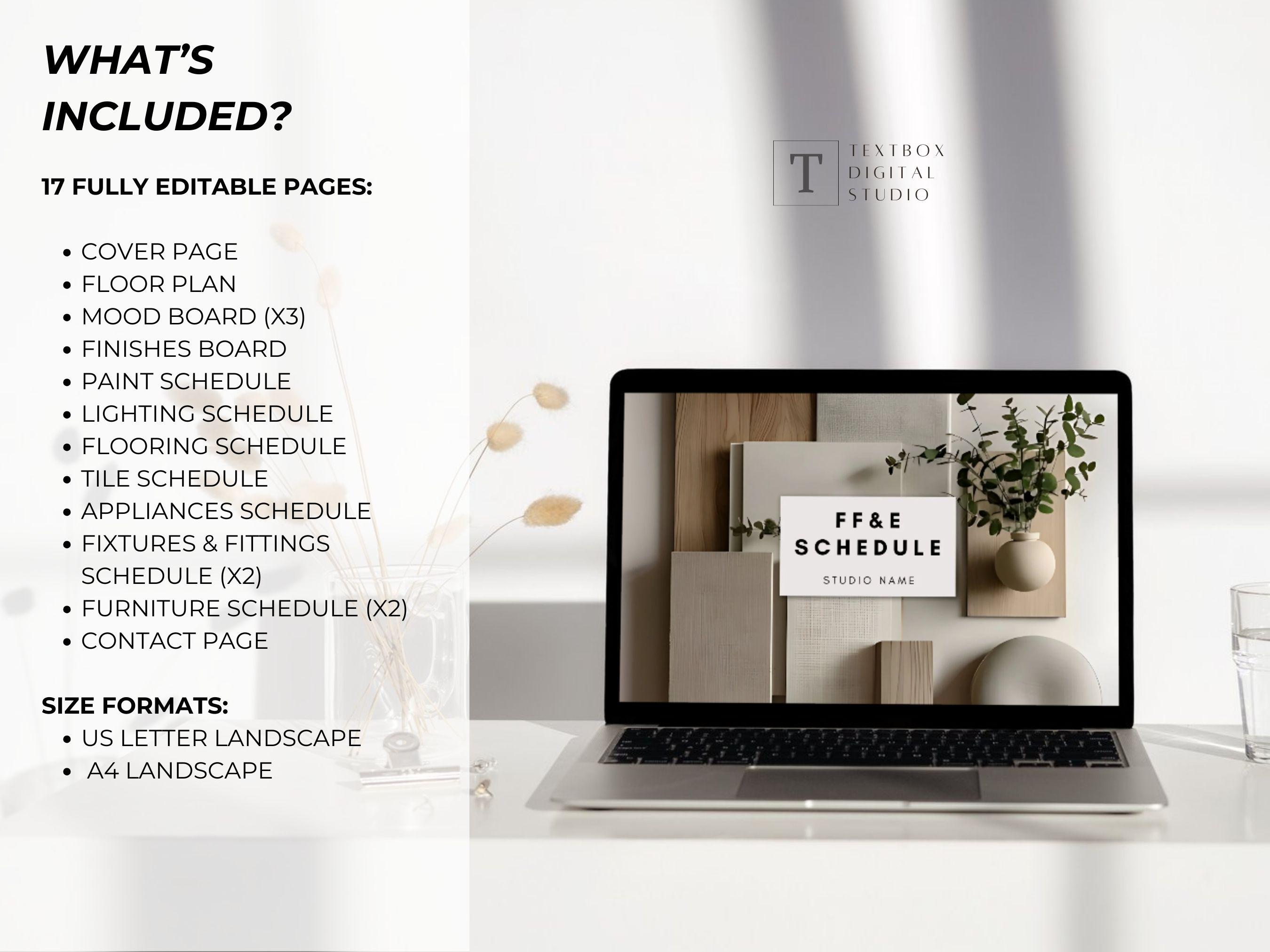 Interior Design FFE Template, Finishes and Material Mood Board ...