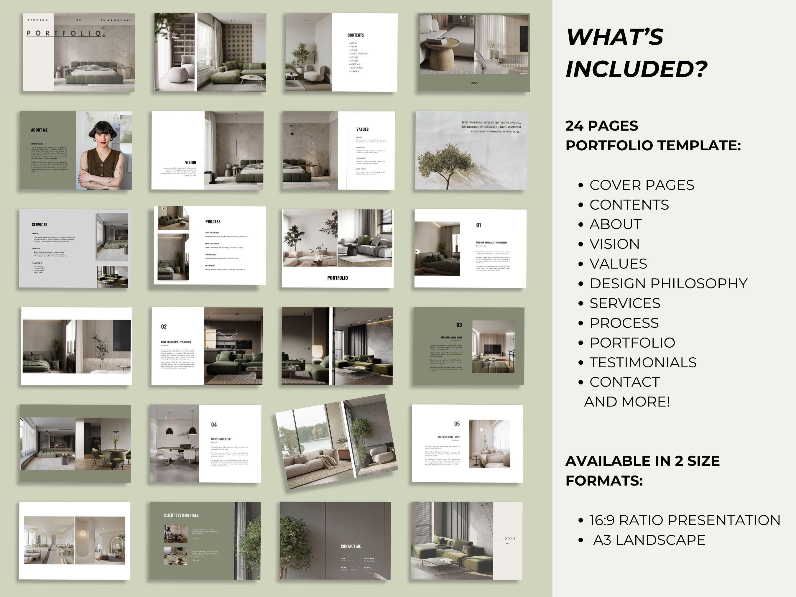Interior Design Portfolio, Client Presentation, Portfolio Layout ...