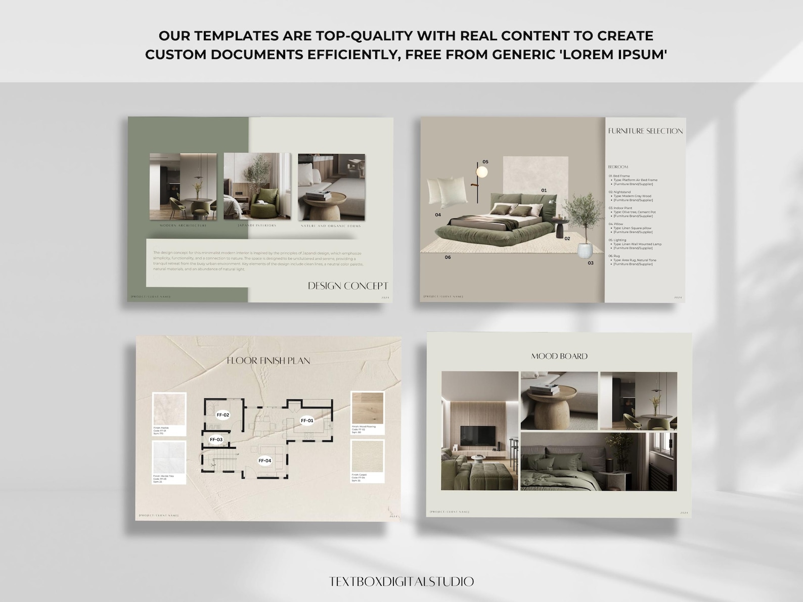 Interior Design Project Proposal, Mood Board Client Presentation ...