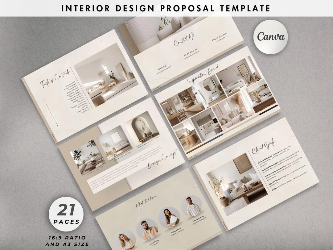 Interior Design Project Proposal Template: Client Presentation (canva ...