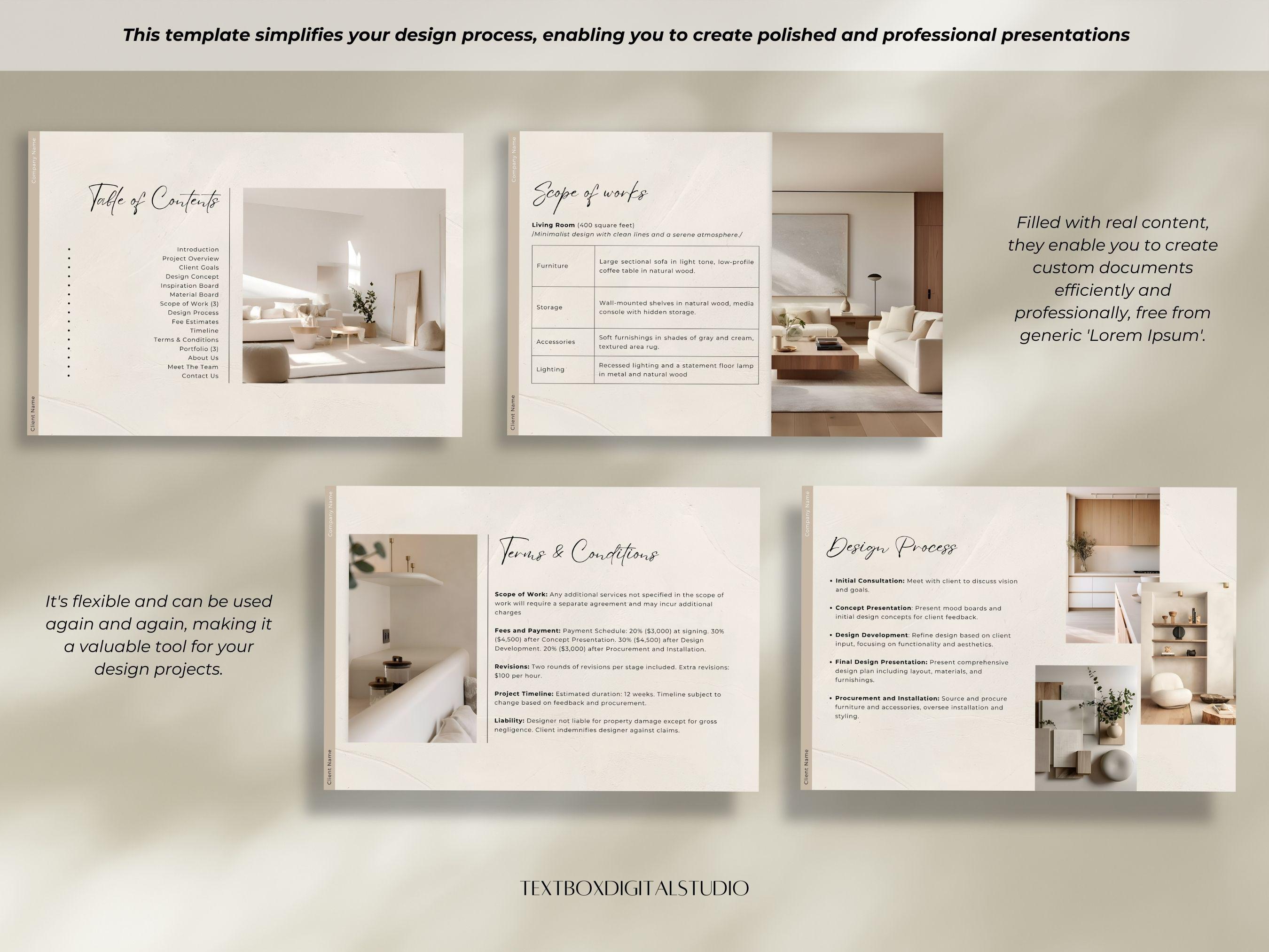 Interior Design Project Presentation, Moodboard and Concept Client ...