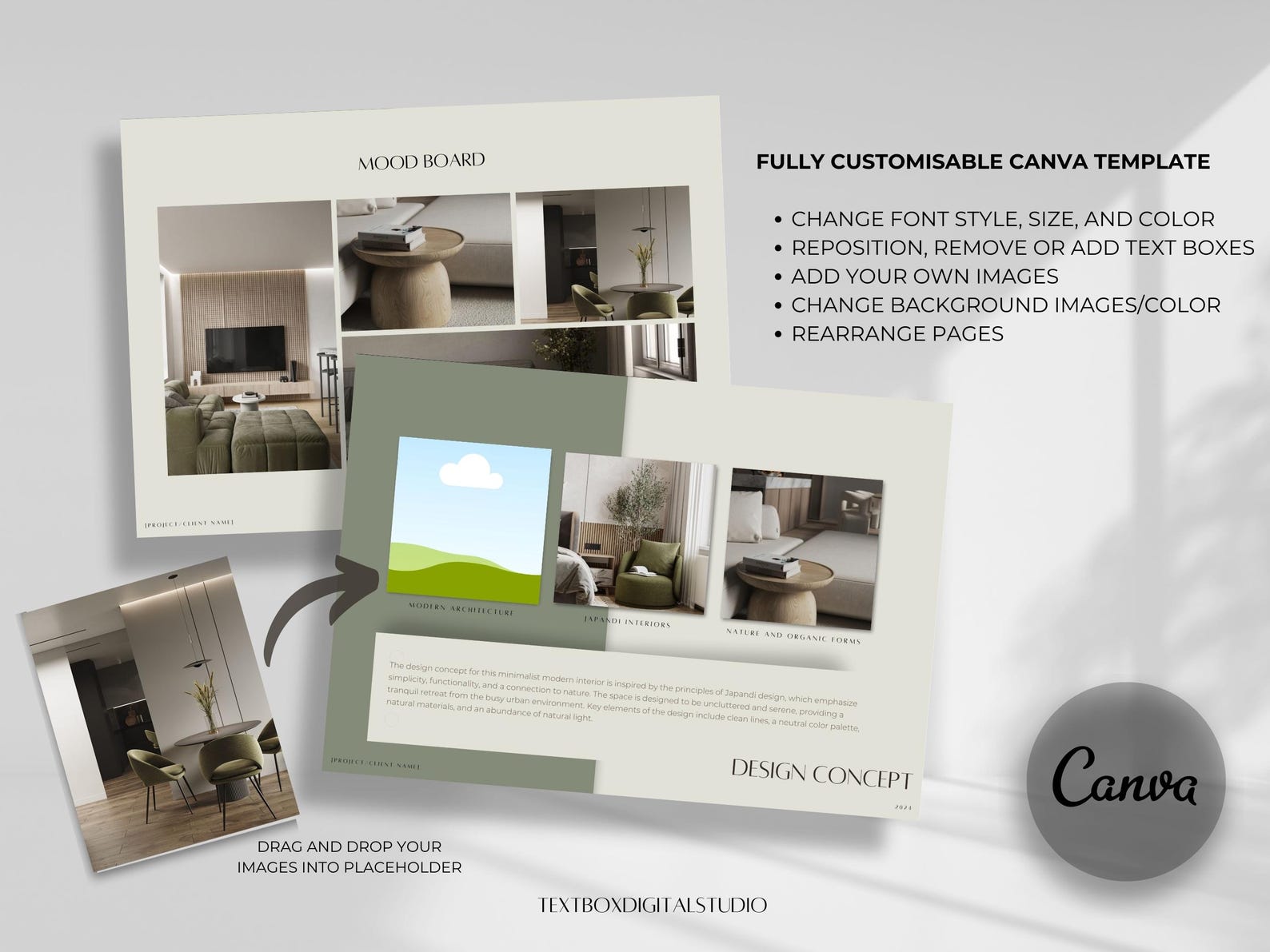 Interior Design Project Proposal, Mood Board Client Presentation ...