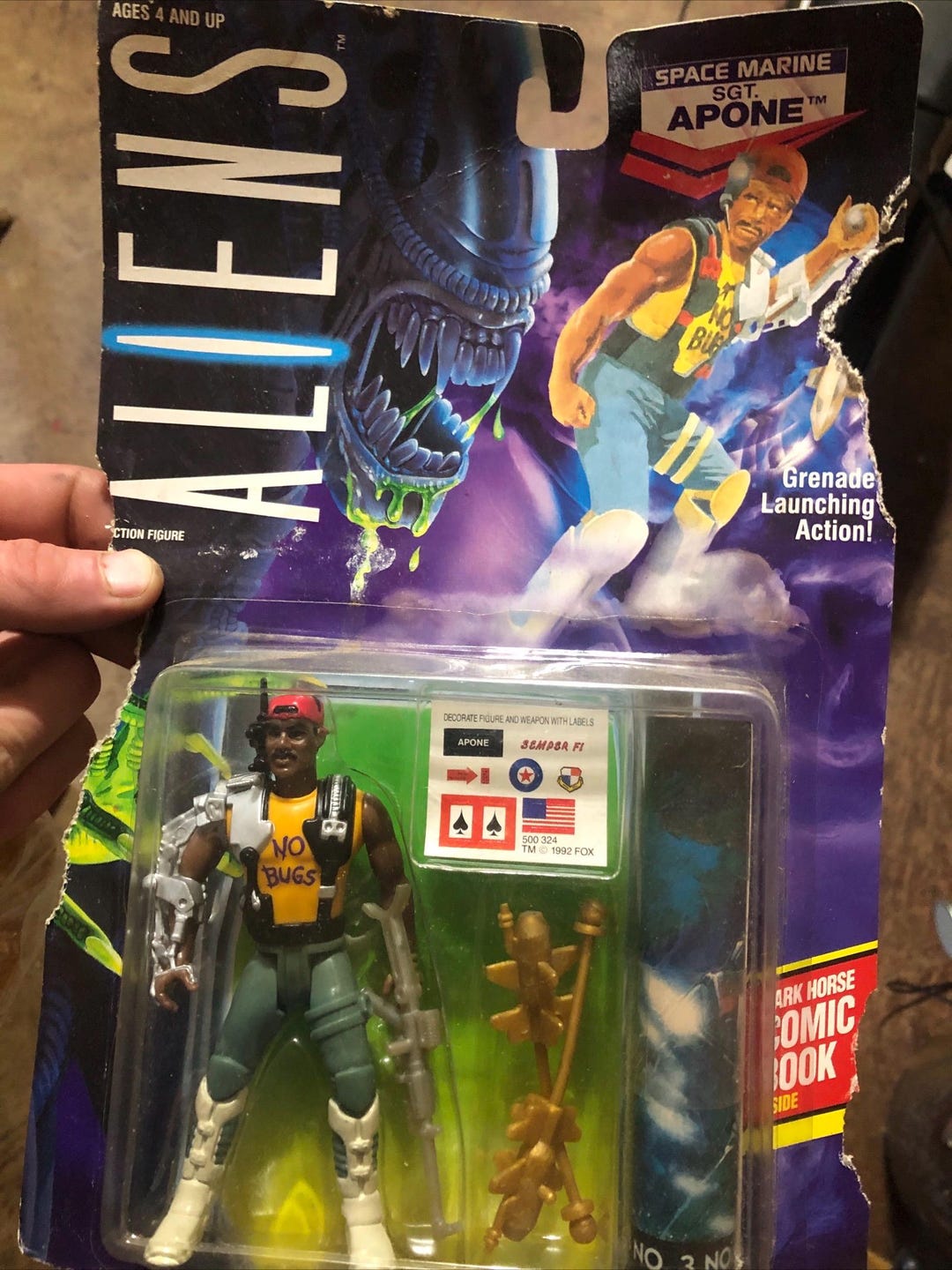 Kenner Aliens Space Marine SGT. Apone 5 Action Figure New Sealed ...