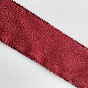 2.5" Christmas Wine Wired Ribbon, Christmas Wired Ribbon, Wired Ribbon ...