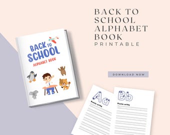 Back to School Alphabet Book for Kids - Etsy