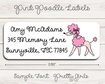 Poodle Return Address Labels - Etsy