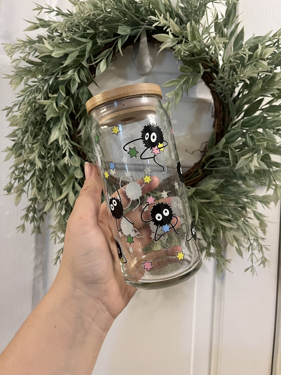 Soot Sprite Can Glass Soot Sprites Anime Ghibli Cute Coffee Glass Glass ...