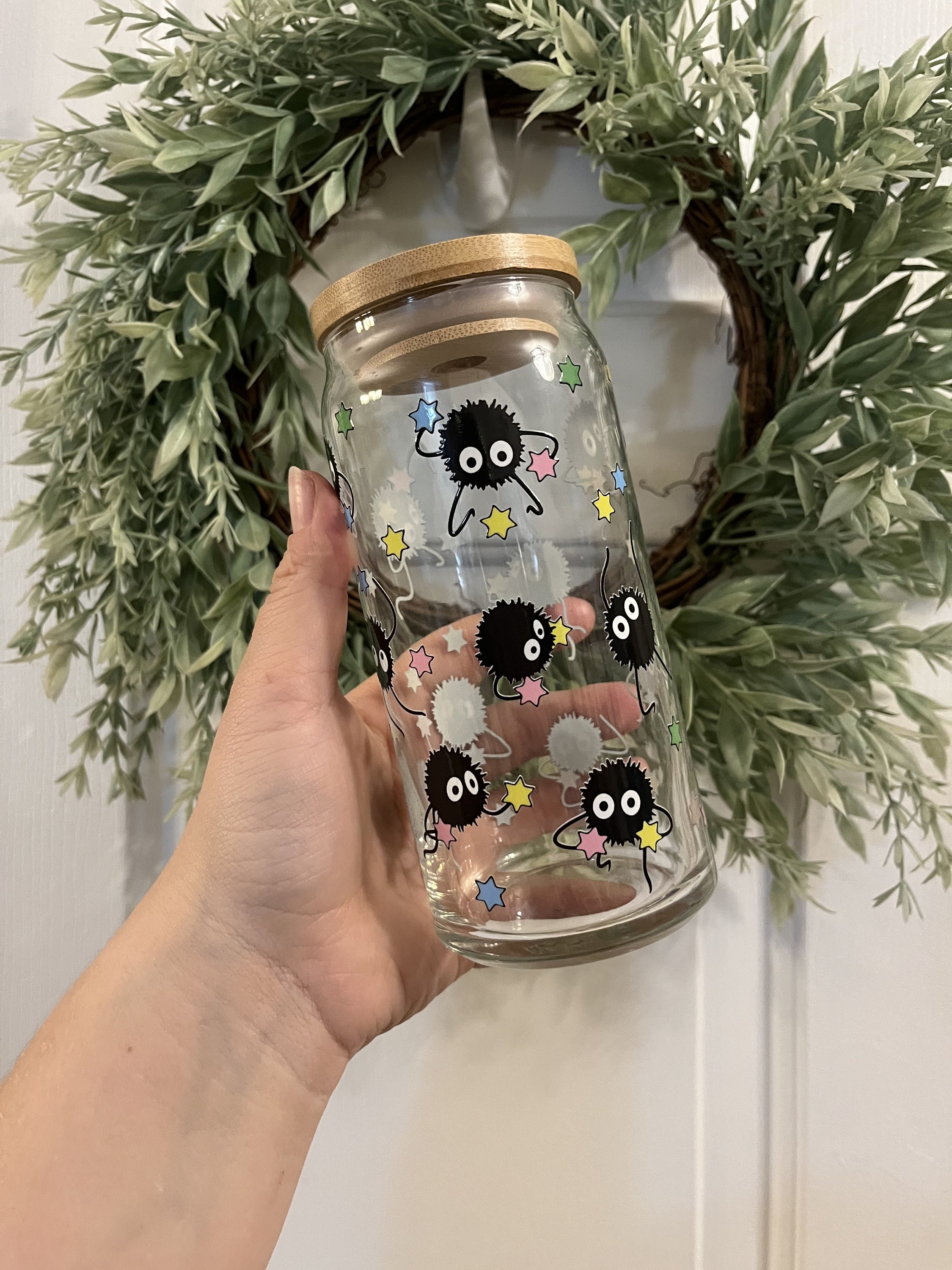 Soot Sprite Can Glass Soot Sprites Anime Ghibli Cute Coffee Glass Glass ...