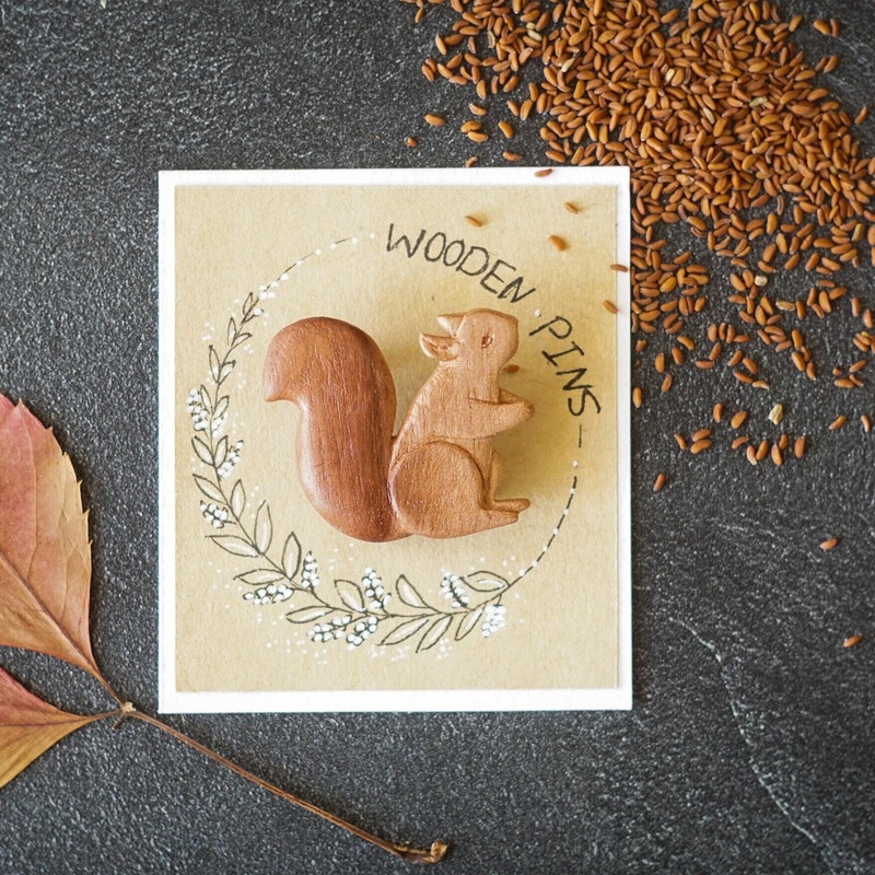 Squirrel Pin - Etsy