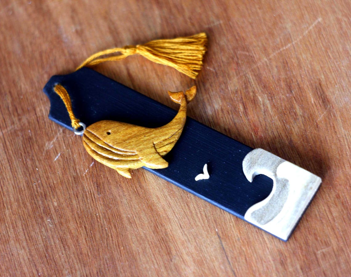 Wooden Whale Handmade Bookmark for Sea Lovers, Unique Gift for Book ...