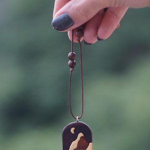 Handmade Walnut Necklace - Hand-carved Walnut & Bitter Orange Mountain ...