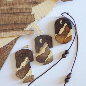 Handmade Walnut Necklace - Hand-carved Walnut & Bitter Orange Mountain ...