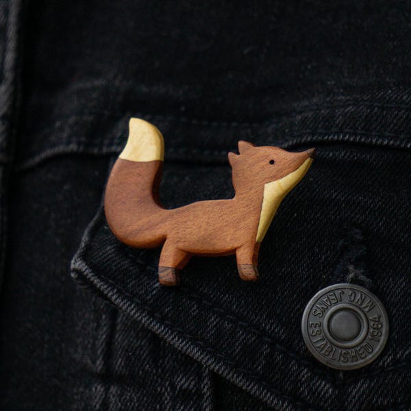 Fox Pin - Etsy