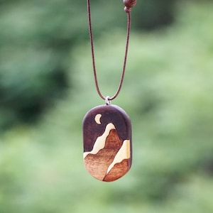 Handmade Walnut Necklace - Hand-carved Walnut & Bitter Orange Mountain ...