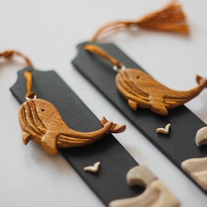 Wooden Whale Handmade Bookmark for Sea Lovers, Unique Gift for Book ...