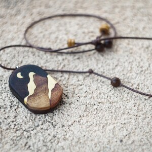Handmade Walnut Necklace - Hand-carved Walnut & Bitter Orange Mountain ...