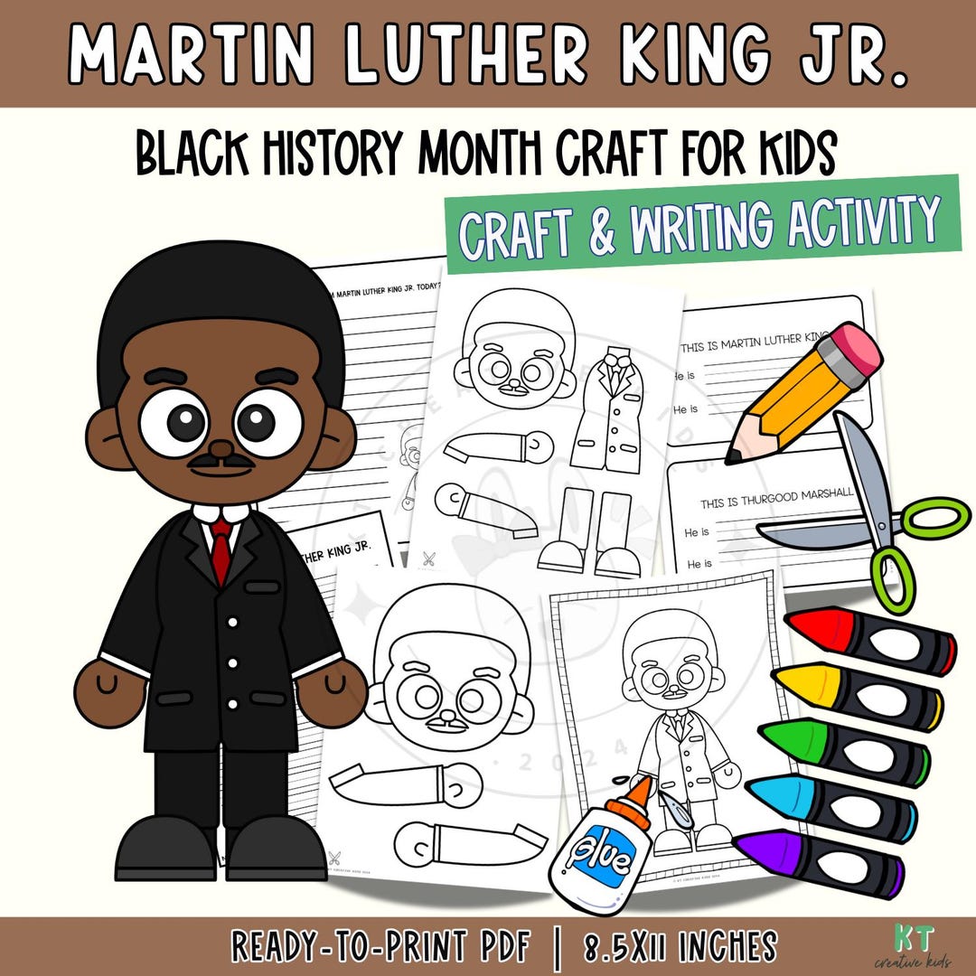 MLK Jr. Craft & Writing Activity | Black History Month (printable PDF ...