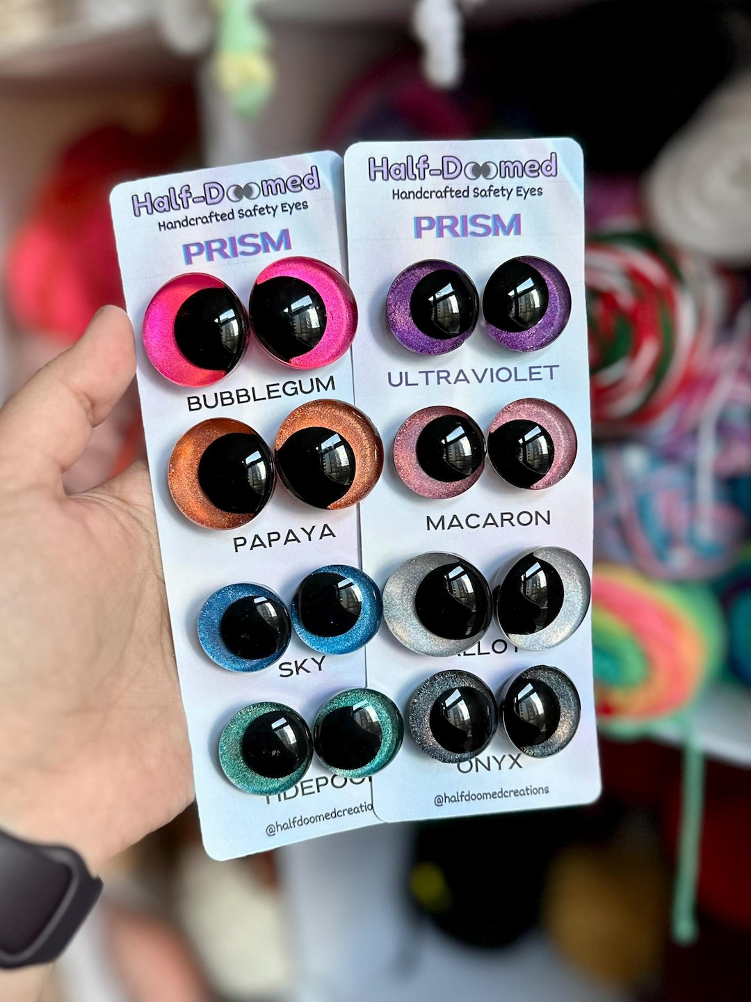 Full Set Holographic Safety Eyes for Plushies & Stuffed Animals - 25mm ...