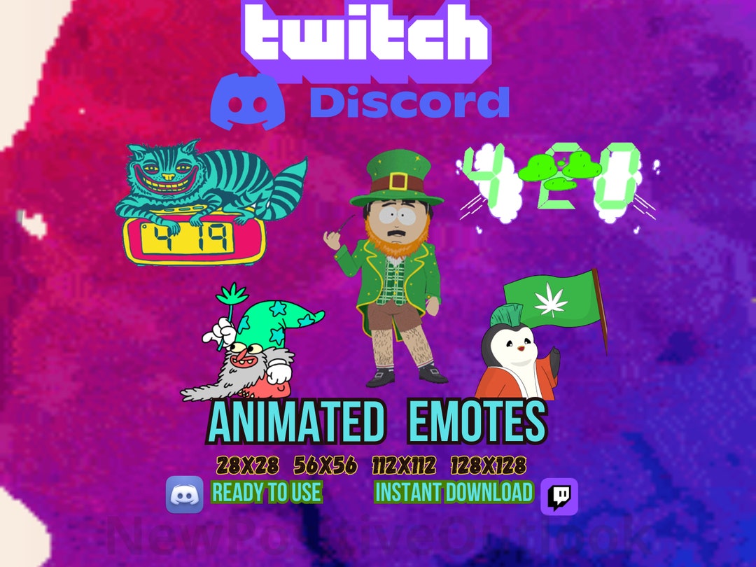 6 Animated 420 Emotes, Twitch Emotes, Discord Emotes, Streamers Gamers ...