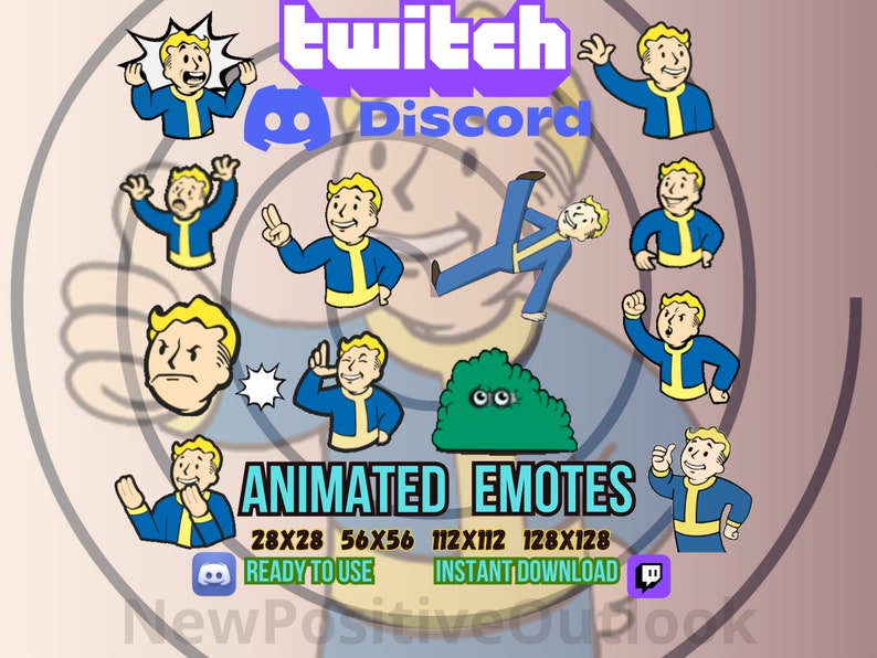 12 Animated Fallout Emotes, Twitch Emotes, Discord Emotes, Streamers ...