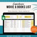 Movie & Book Tracker: Reading List Google Sheets Template (digital) - Etsy