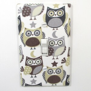 Gray Owl Nursery Decor Light Switch Cover Owl Decoration - Etsy