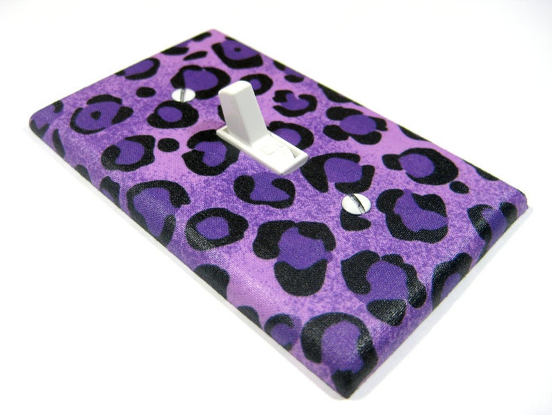Light Switch Cover Plate Purple Leopard Print Cheetah Spots | Etsy