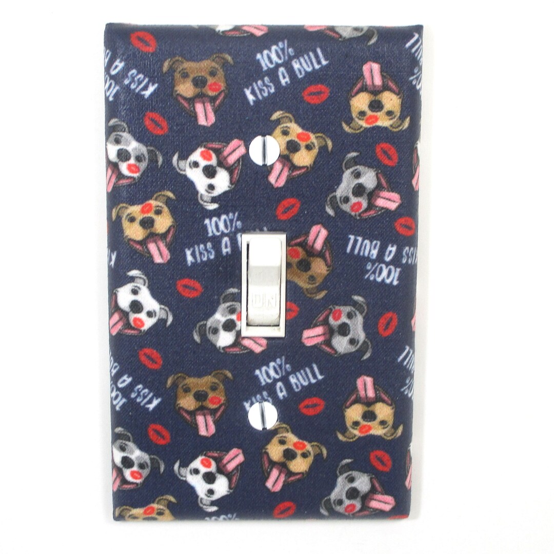 Pitbull Gifts Pit Bull Home Decor Light Switch Cover Plate Wall Art ...