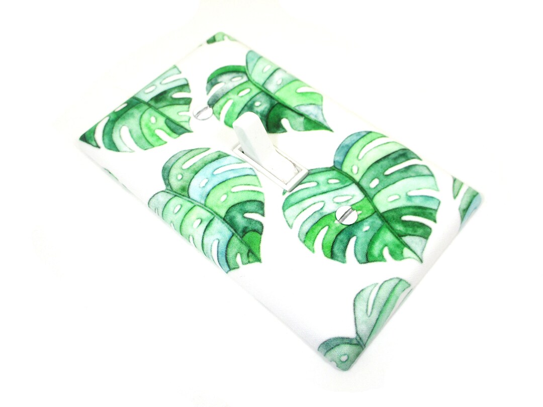 Heart Shaped Monstera Leaves Light Switch Cover Plate Botanical Plant ...