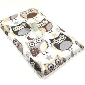 Gray Owl Nursery Decor Light Switch Cover Owl Decoration - Etsy