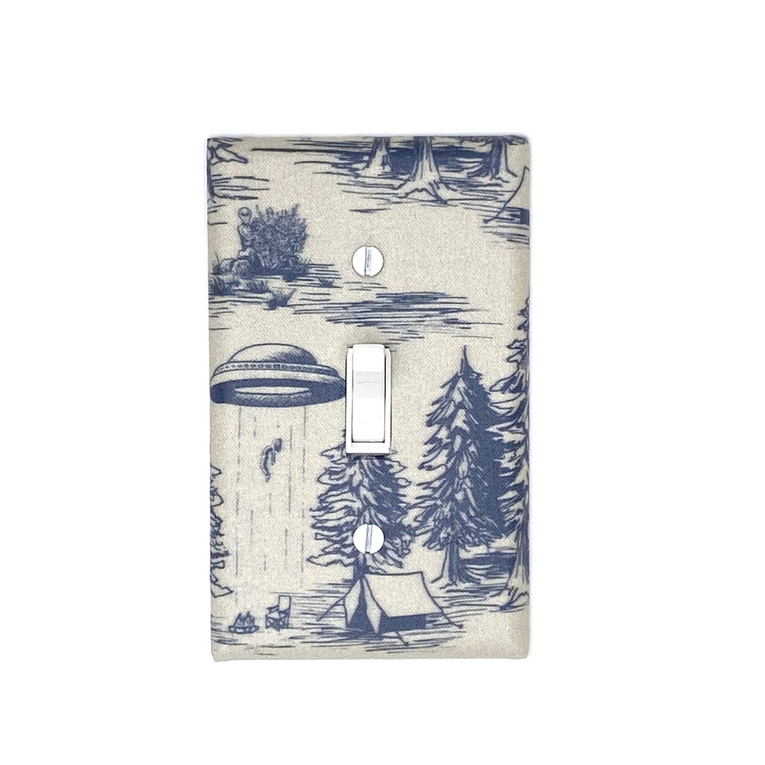 Blue Alien Abduction Space-themed Gifts Light Switch Cover Alien-themed ...