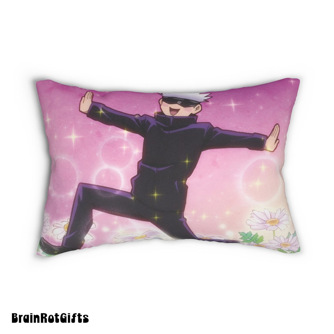 Gojo Funny Pillow, Throw Pillow, Lumbar Support Anime Gifts JJK ...
