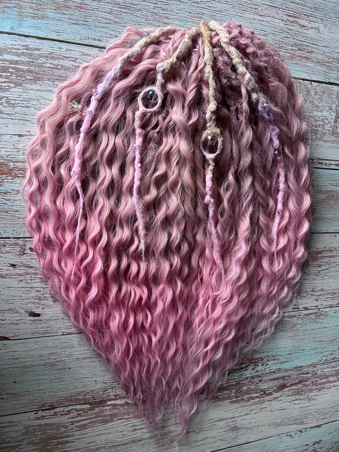 Dreadlock Curls Weight: (255 G )boho Dreadlocks Set /textured Dreadlock ...